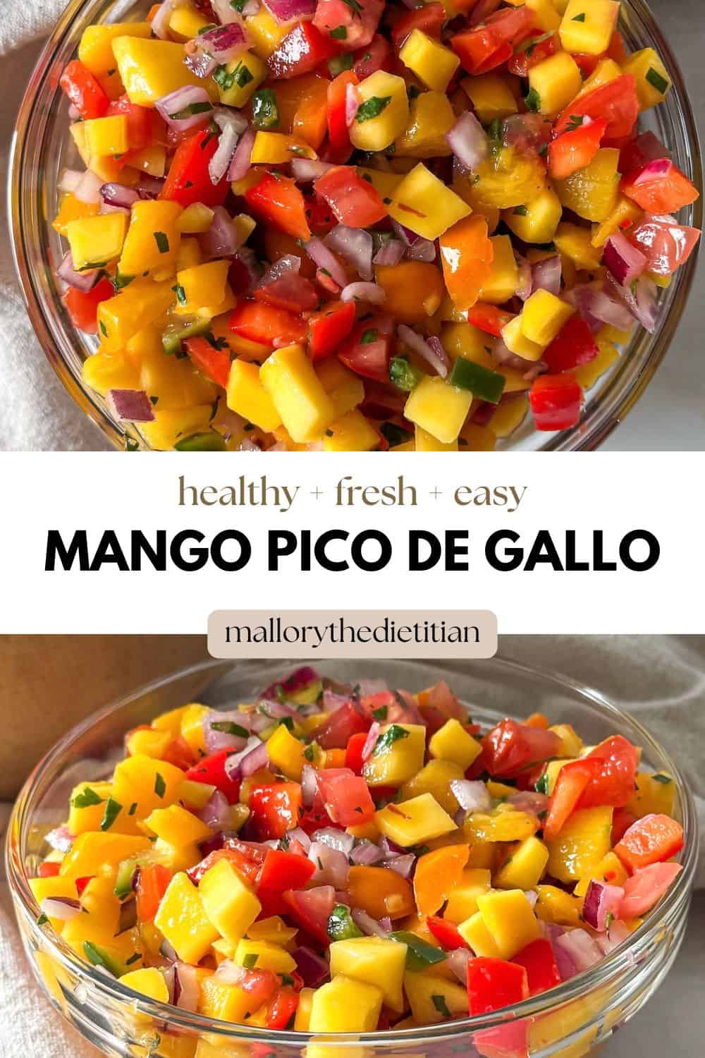 Fresh Mango Pico de Gallo with Lime, Easy Recipe - Mallory the ...