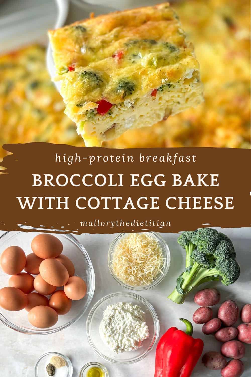 Broccoli Egg Bake with Cottage Cheese, Easy Breakfast - Mallory the ...