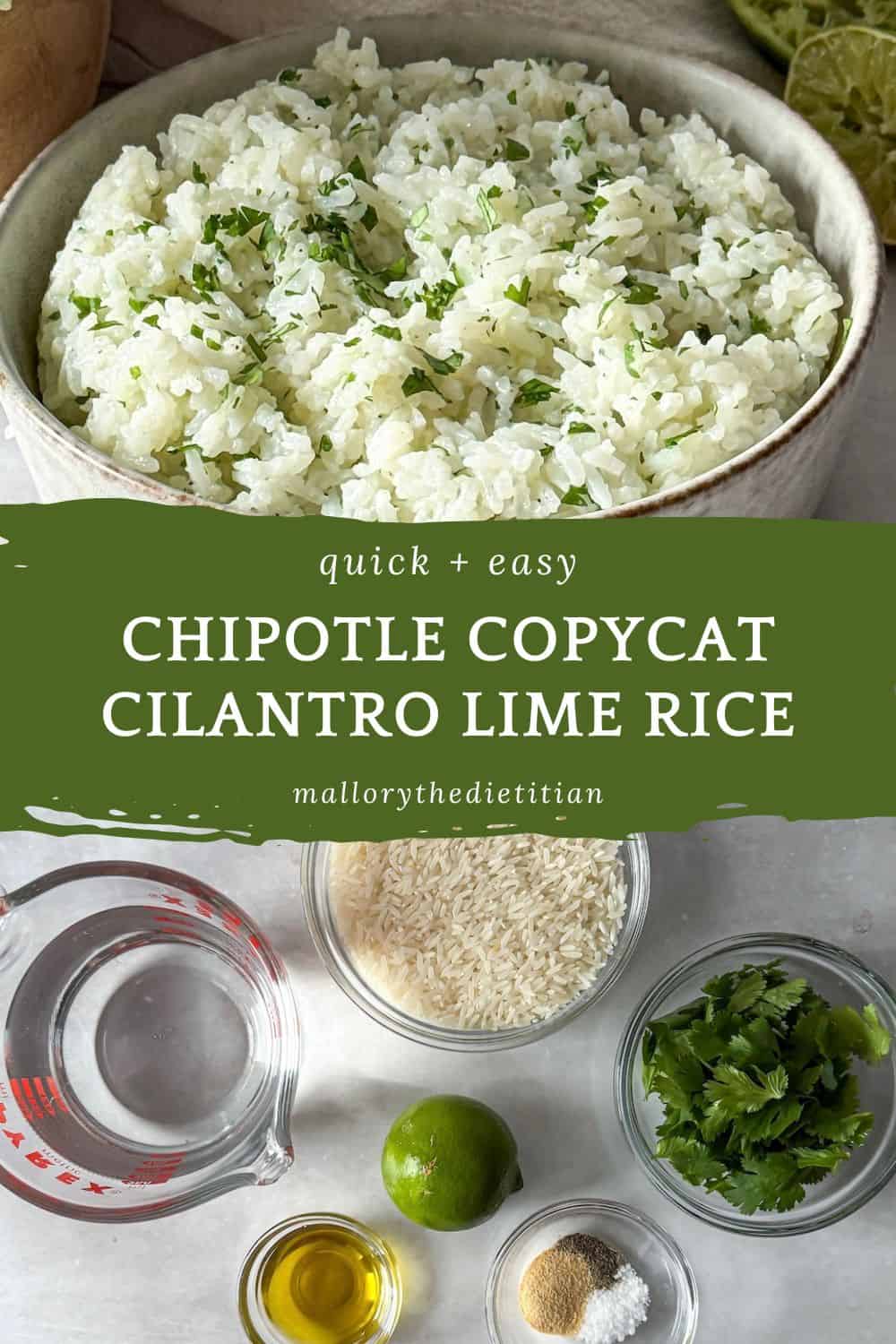 Cilantro Lime Rice, Easy Chipotle Copycat Rice Recipe - Mallory the ...