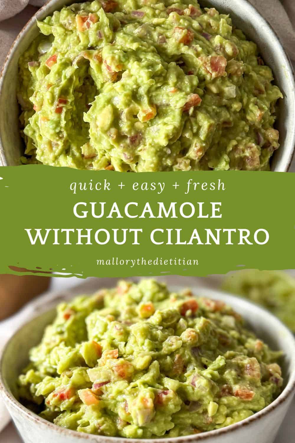 Homemade Guacamole without Cilantro (Easy How To) - Mallory the ...