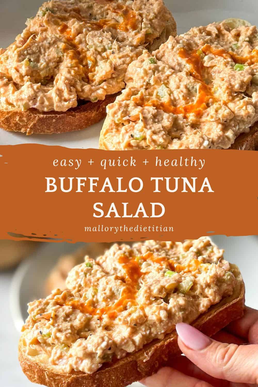 Easy Buffalo Tuna Salad (High Protein Recipe) - Mallory the Dietitian Lunch