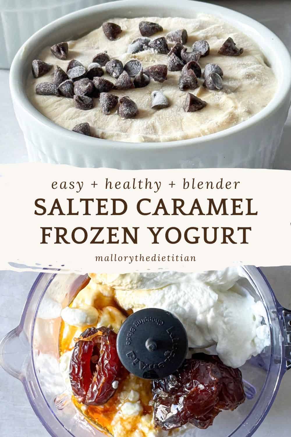Salted Caramel Frozen Yogurt (Greek Yogurt, Blender) - Mallory the ...