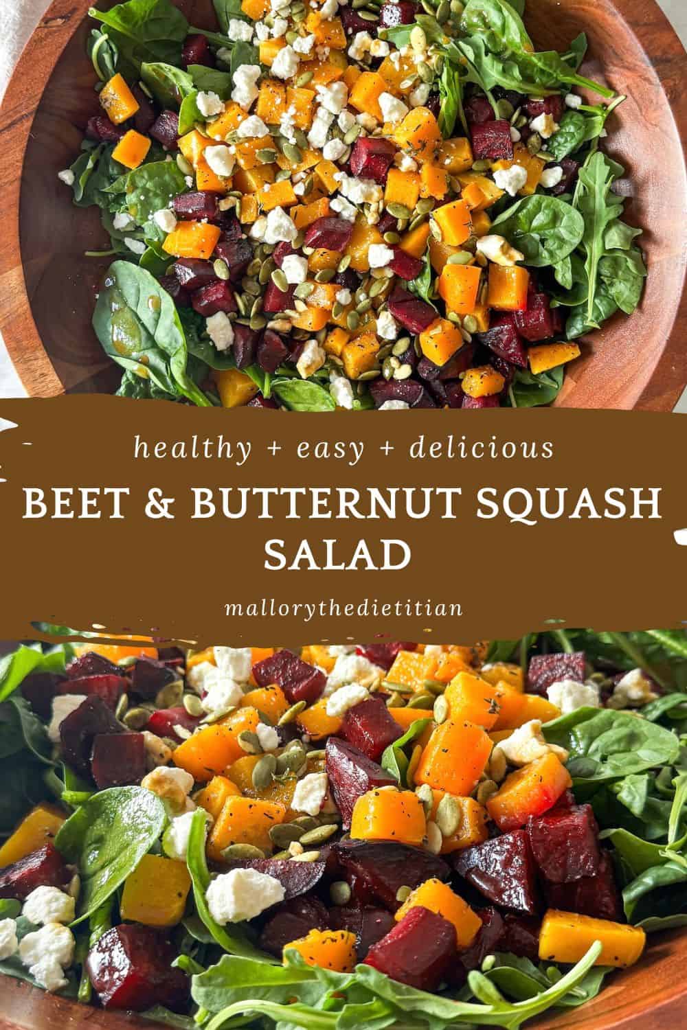 Easy Beet and Butternut Squash Salad with Goat Cheese - Mallory the ...